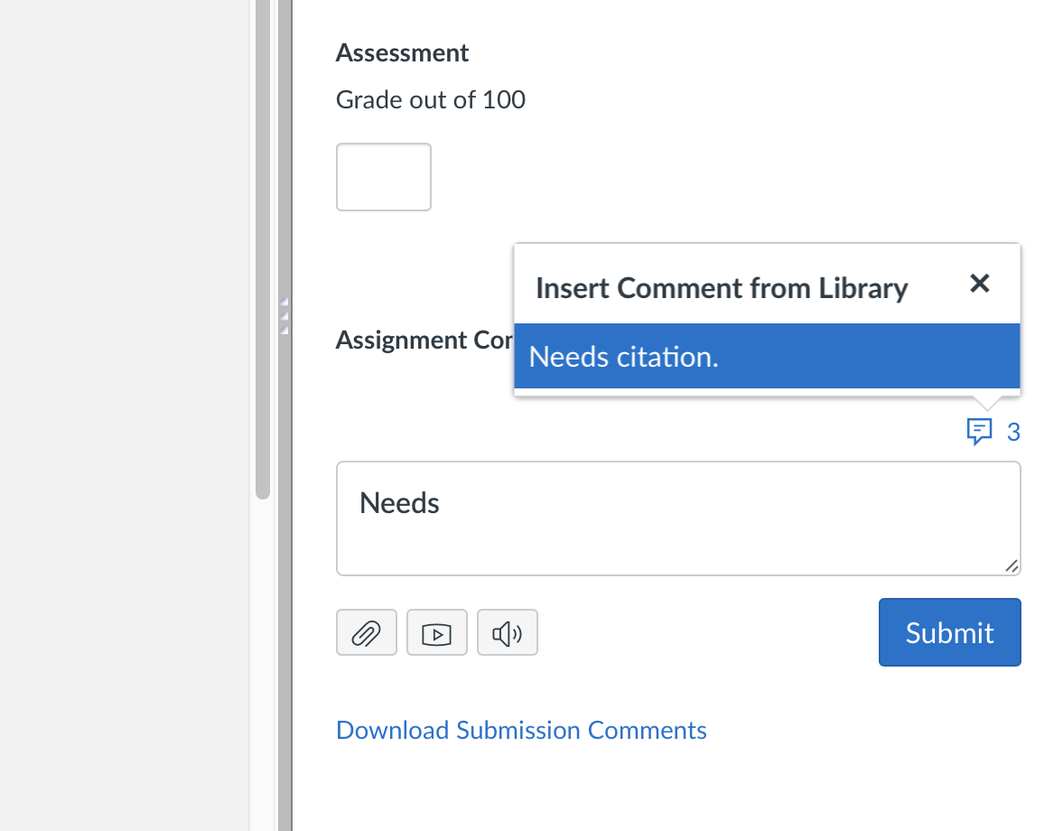 Providing Feedback in SpeedGrader – Johns Hopkins Engineering
