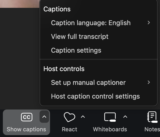 Setting Up Closed Captioning in Zoom Using a Third-Party Captioning Service – Johns Hopkins ...